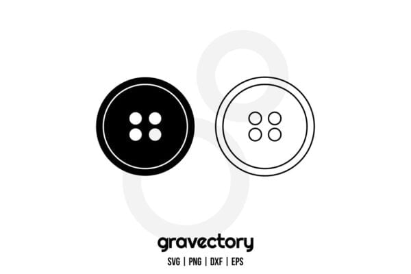 Sewing Button SVG Free - Gravectory