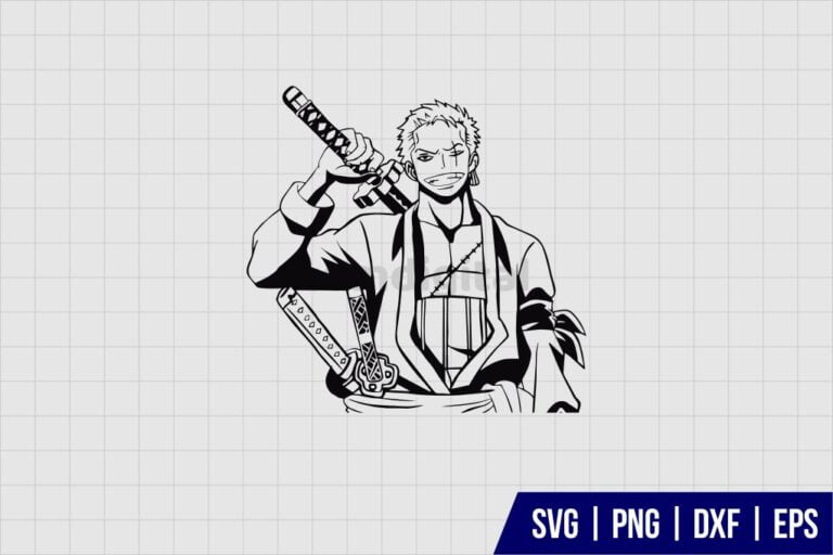 Zoro One Piece Outline SVG - Gravectory
