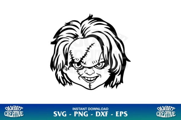 Chucky Face SVG Cut File - Gravectory