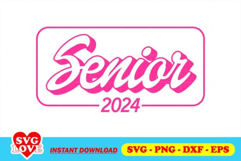 Pink Senior 2024 SVG - Gravectory