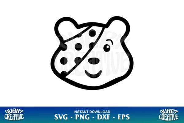 Pudsey Bear Outline SVG - Gravectory