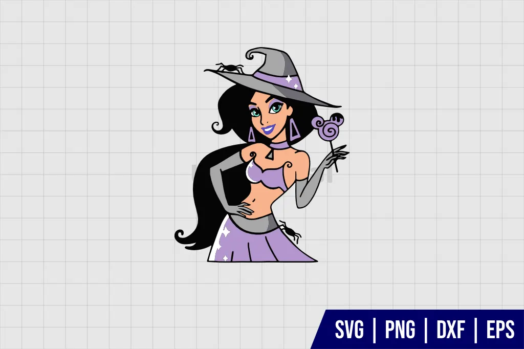 Bad Witch Ariel Disney Princess SVG Halloween SVG - Gravectory