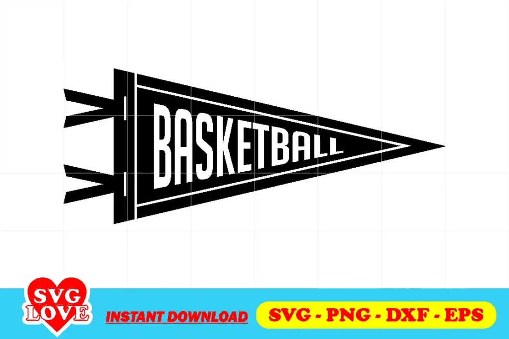 Basketball Pennant SVG - Gravectory