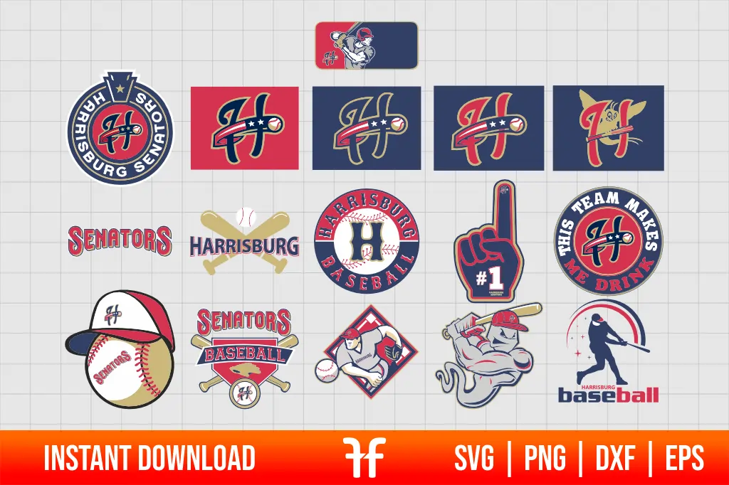 Harrisburg Senators SVG Bundle - Gravectory