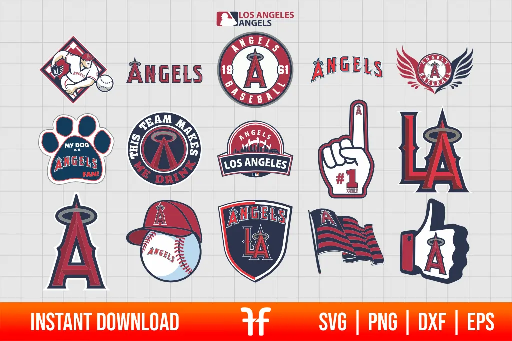 Los Angeles Angels Logo SVG Bundle - Gravectory